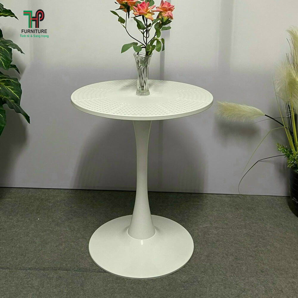 Bàn tròn nhỏ màu đen - GHẾ CAFE SÂN VƯỜN